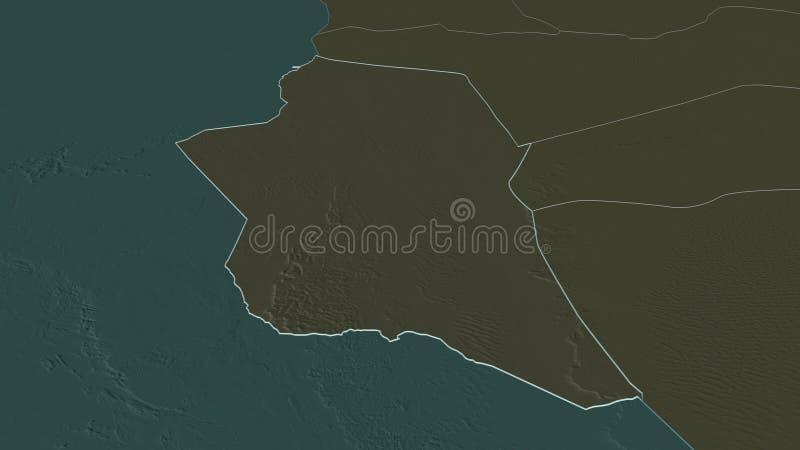 Ghat, Libya - Outlined. Administrative Stock Illustration ...