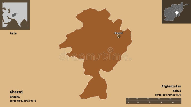 Ghazni, Afghanistan. High-res Satellite Stock Illustration ...