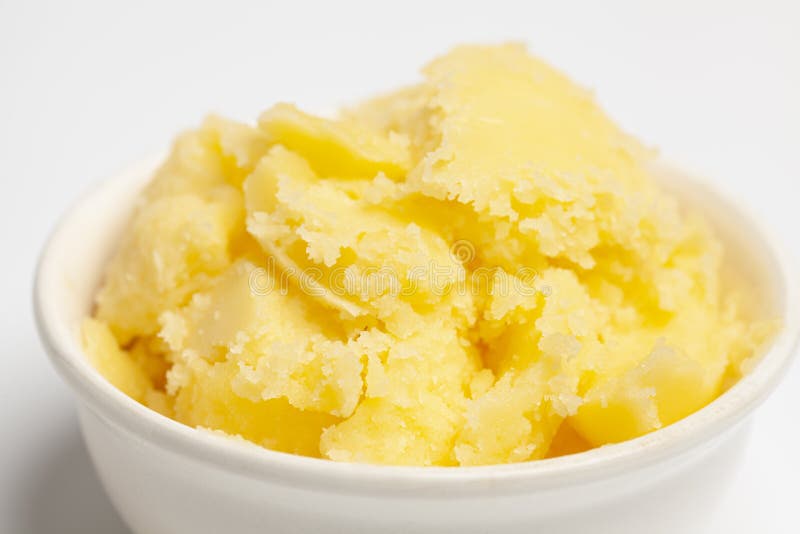 Ghee in Bowl Isolated on White Background Stock Photo - Image of asli ...