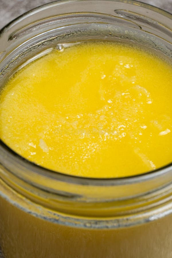 Ghee Butter. Healthy Clarified Butter, Close-Up. Stock Image - Image of ...