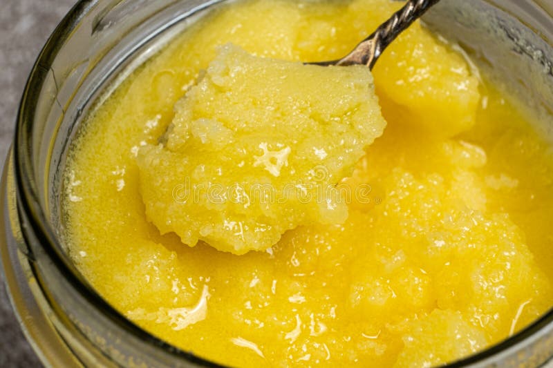 Ghee Butter. Healthy Clarified Butter, Close-Up. Stock Photo - Image of ...