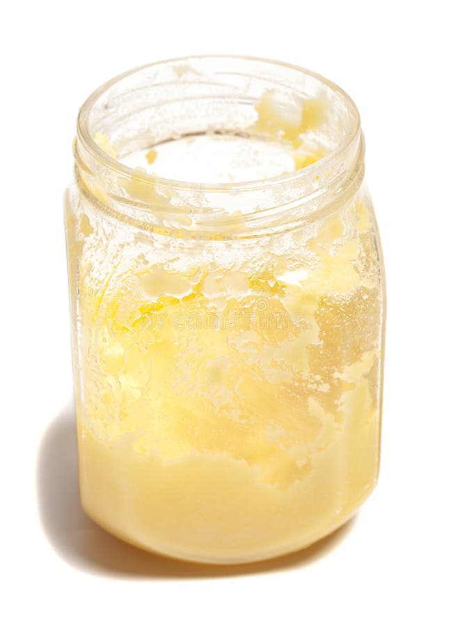 Ghee Isolated on White Background Stock Photo - Image of clarified ...