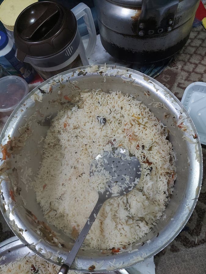 Ghee rice eating awesome stock image. Image of rice - 279875791