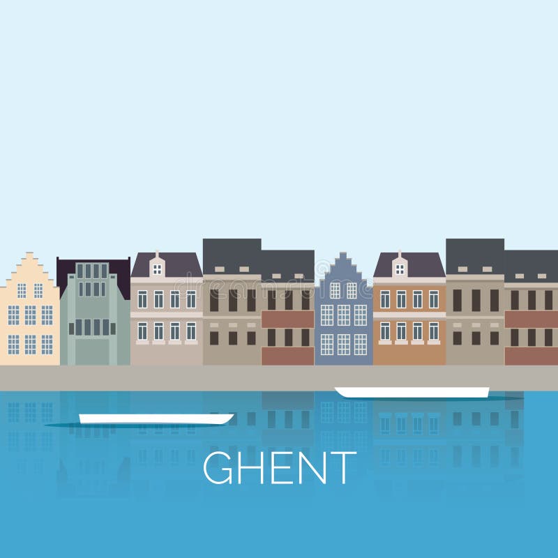 Ghent Landmarks Stock Illustrations – 20 Ghent Landmarks Stock ...