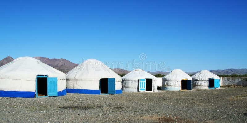 Gher in mongolia stock image. Image of mongolia, gobi - 17471737