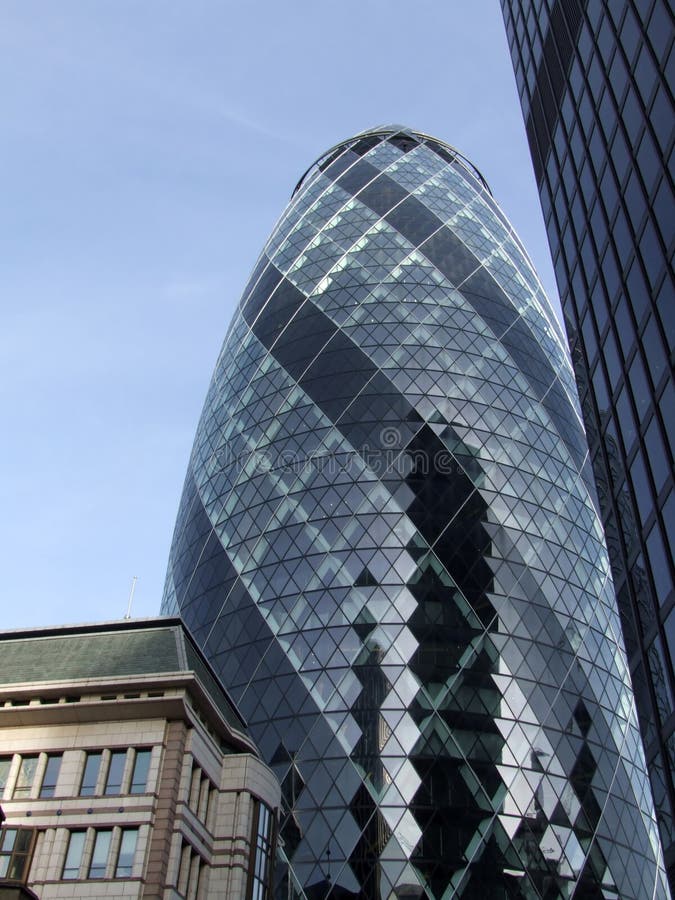 The Top of the Gherkin Building Stock Image - Image of architecture ...