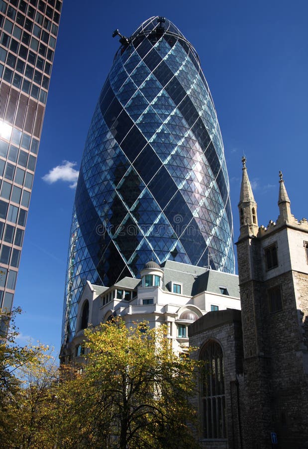 The Gherkin Building in London Stock Image - Image of english, travel ...
