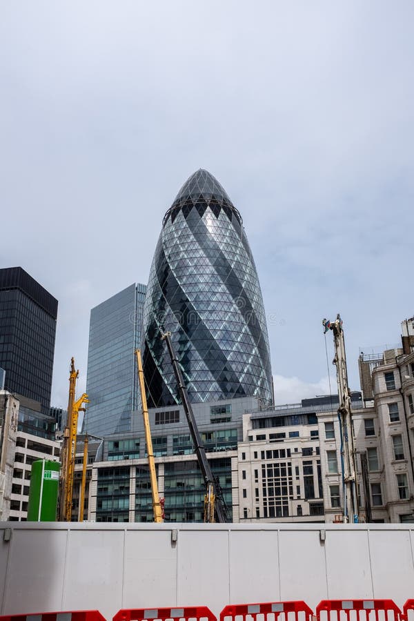 The Gherkin Building View from Close Distance E, Uk Stock Photo - Image ...