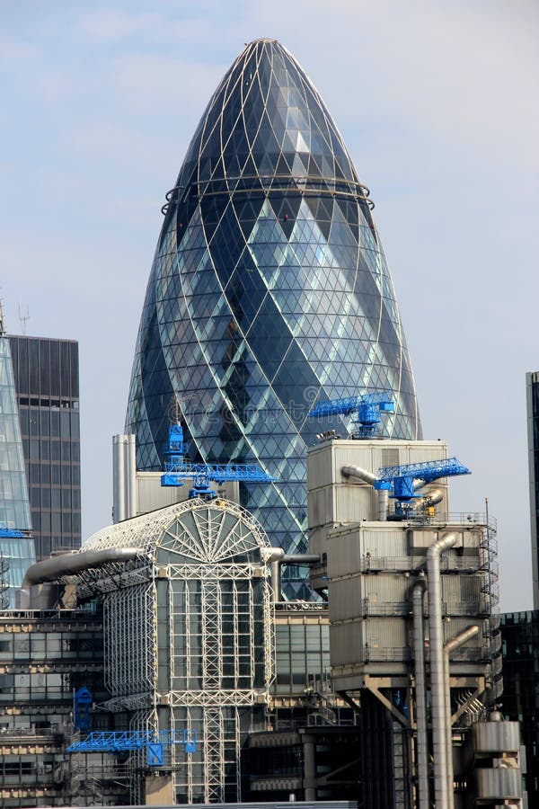 Gherkin London Skyscraper editorial photography. Image of finance ...