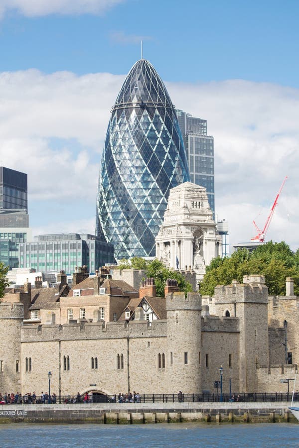 The Famous Gherkin in London Stock Photo - Image of offices, building ...