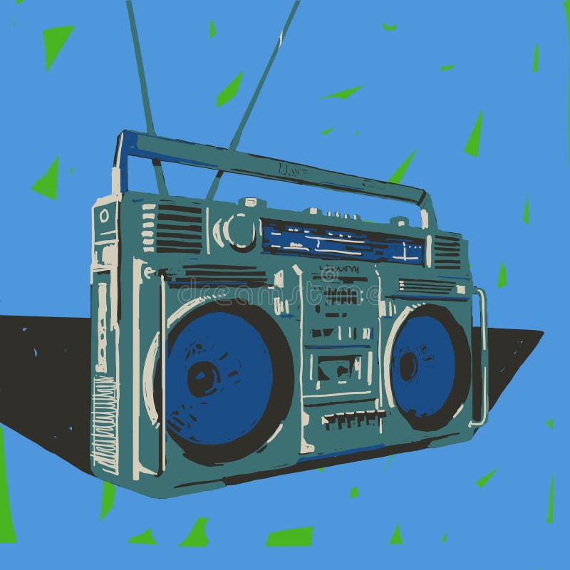 Ghetto Blaster Illustration Stock Vector - Illustration of vector ...