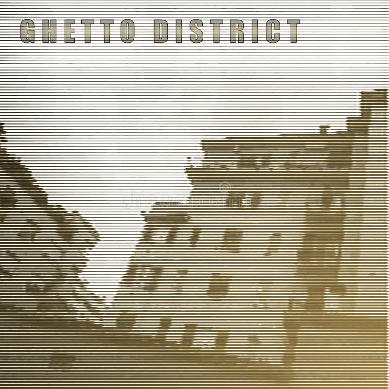 Ghetto District.Stylized Poster in Retro Style. Stock Vector ...