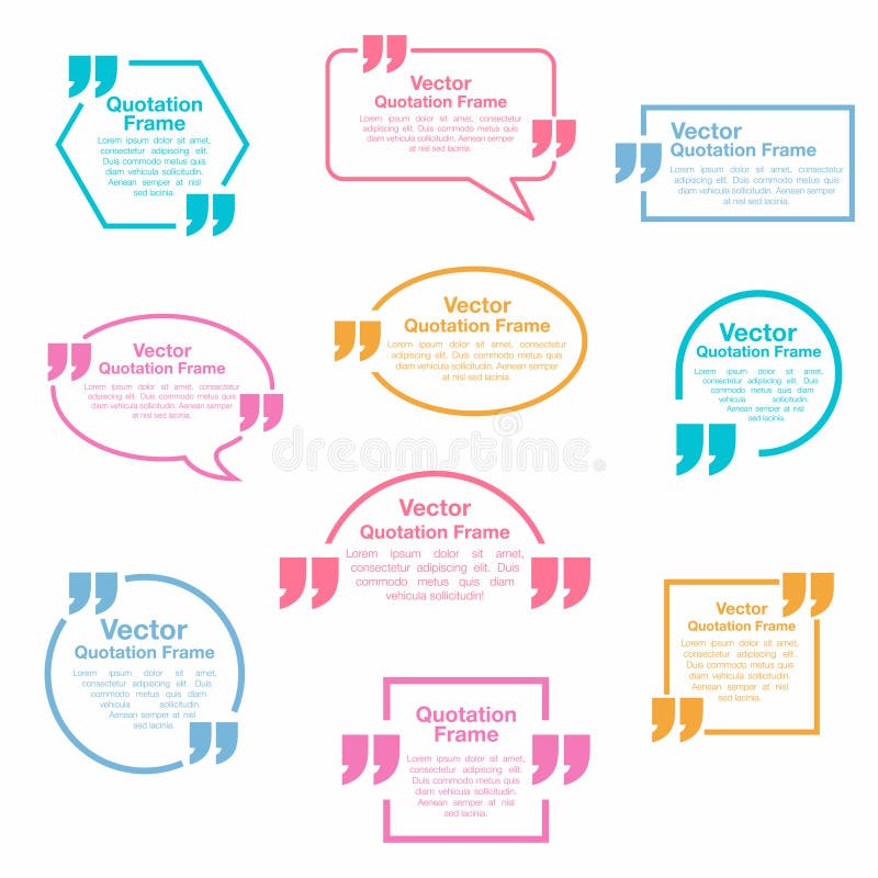 Ghilimele. Set De Bule Pentru Vorbire De Ofertă. Semn De Mărturii Stock ...