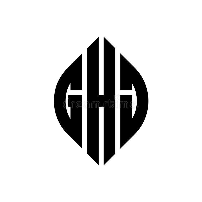 Ghj Circle Emblem Abstract Monogram Stock Illustrations – 4 Ghj Circle ...
