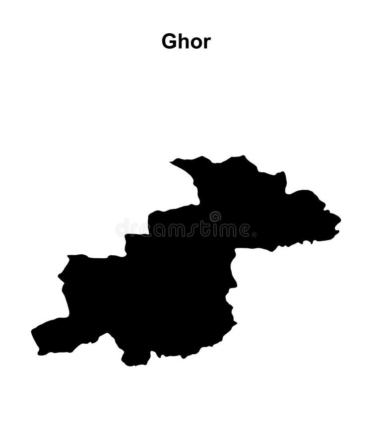 Ghor outline map stock vector. Illustration of region - 360323119