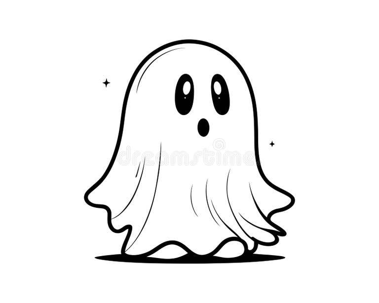 Cartoon Ghost Line Art Stock Illustrations – 7,223 Cartoon Ghost Line ...