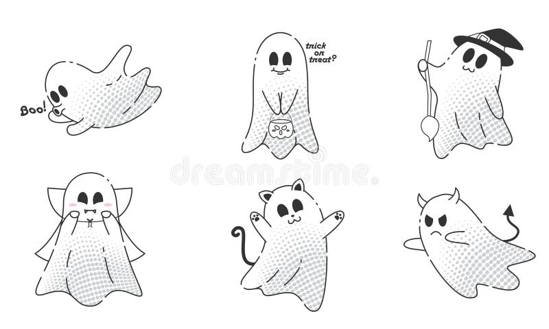 Ghost Angel and Candy Dreaming Pattern on Purple Background, Vector ...