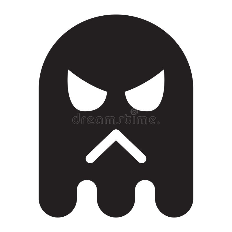 Ghost Angry Evil`s Laugh Face Stock Vector - Illustration of cartoon ...