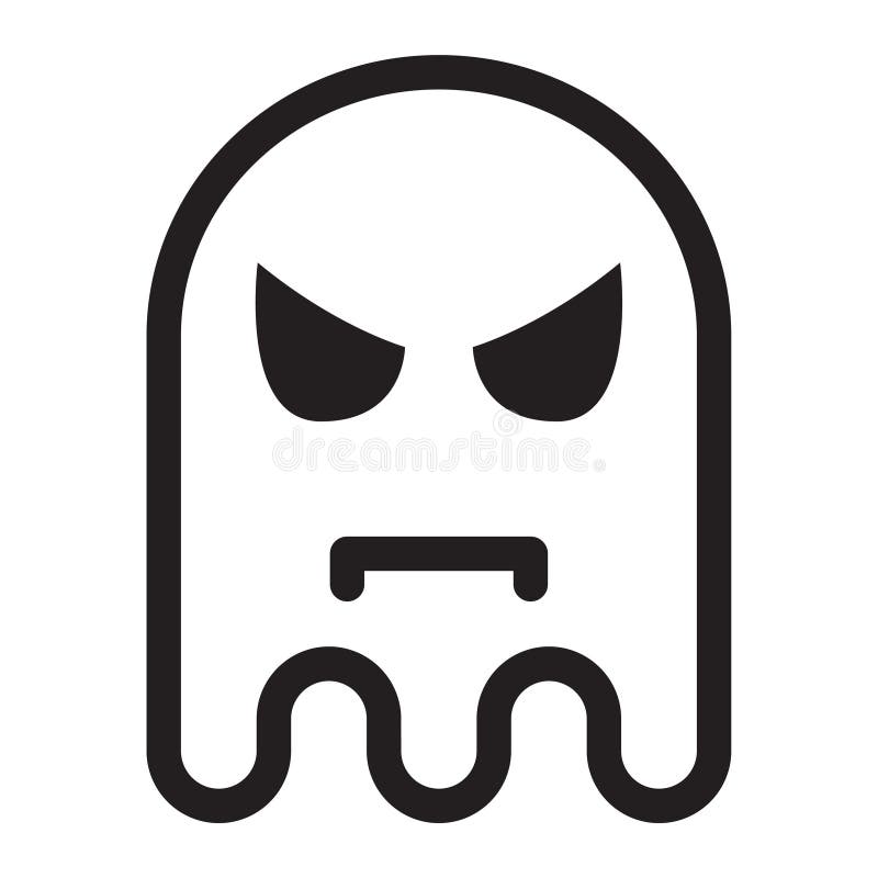 Ghost Angry stock vector. Illustration of element, evil - 100687956