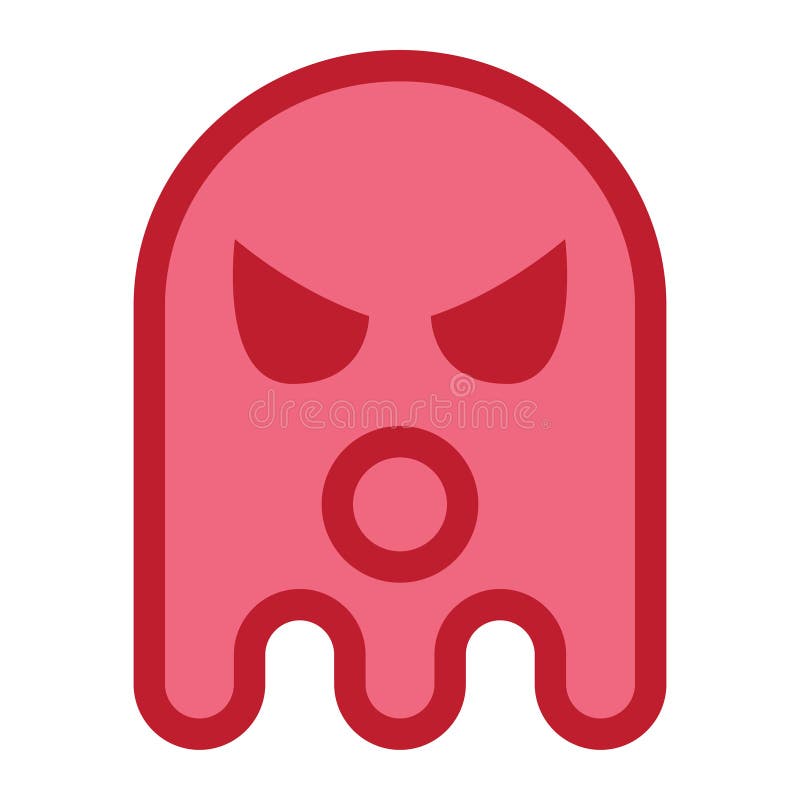 Ghost angry wow face stock vector. Illustration of happy - 100729152