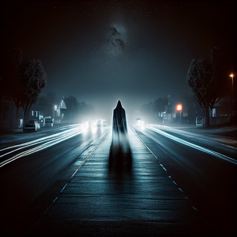 The Ghost Appeared in the Middle of the Road at Night. Horrors ...