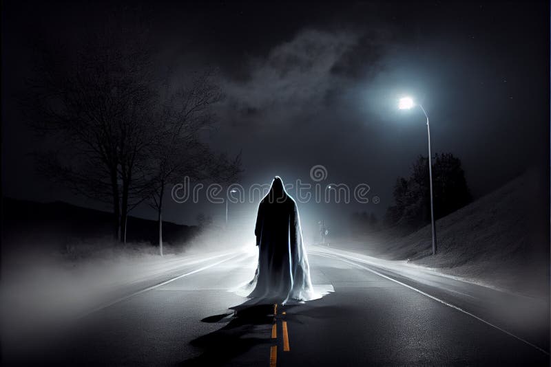The Ghost Appeared in the Middle of the Road at Night. Horrors ...