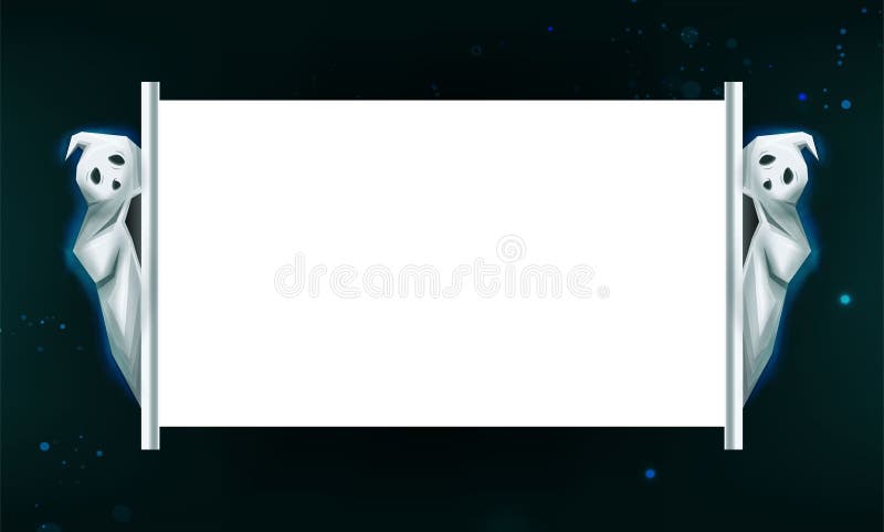 Ghost Spooky Banner with Free Copy Space. Stock Vector - Illustration ...