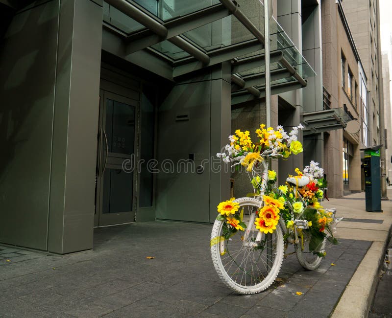 Ghost Bike Bicycle stock photo. Image of parting, mishap - 27277554