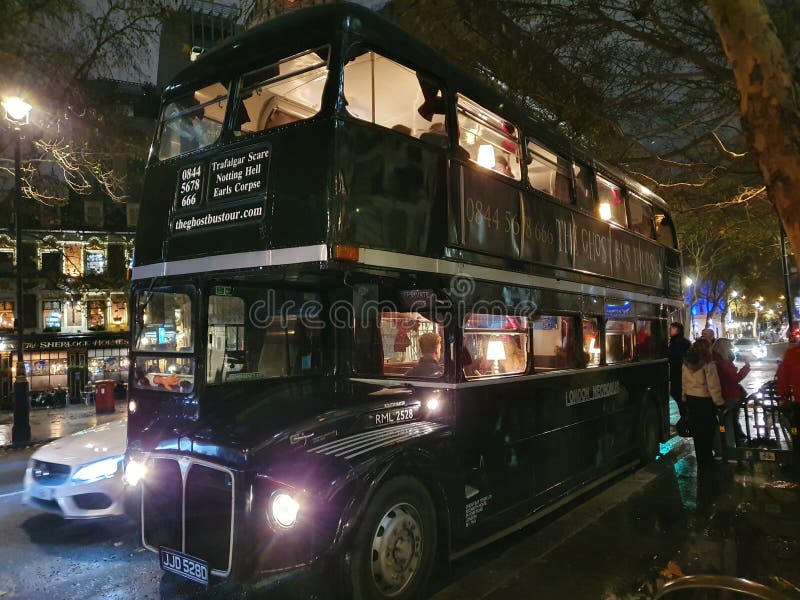 Ghost bus London editorial stock photo. Image of vehicle - 183232868
