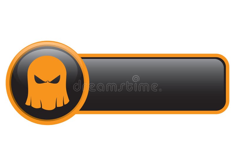 Ghost Button. Vector Illustration Decorative Design Stock Vector ...