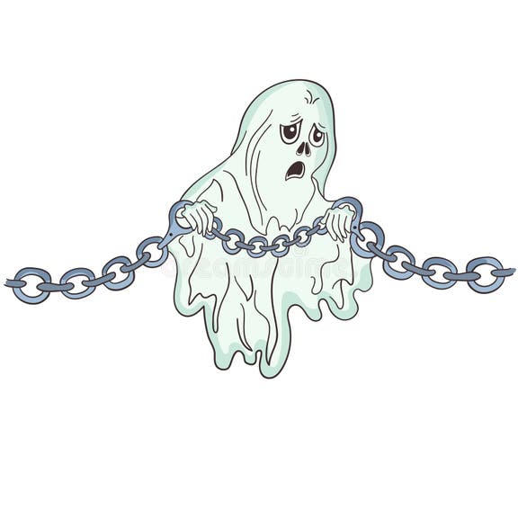 Ghost Chain Enhanced Vector Half Face Character in White Background ...