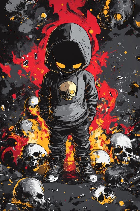 A Ghost Character in Graffiti Style. Stock Stock Photo - Image of urban ...