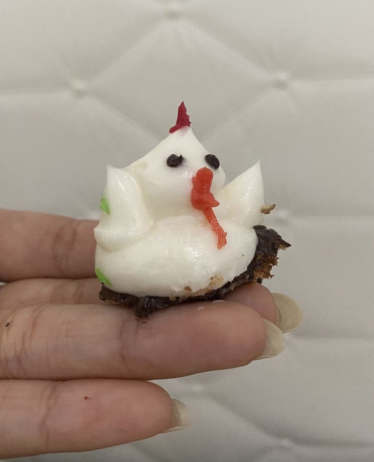 Ghost Chicken White Whipping Cream Cupcake Stock Photo - Image of ...