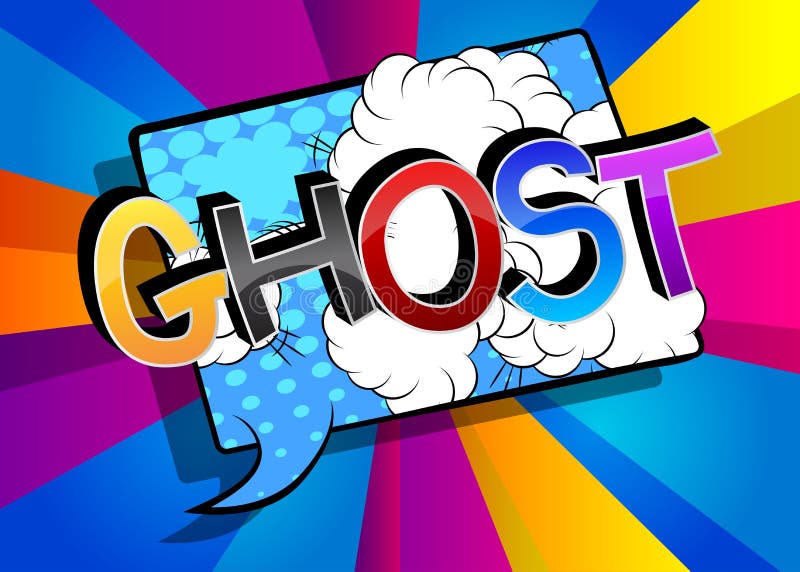 Ghost Comic Book Style Cartoon Words Stock Vector - Illustration of ...