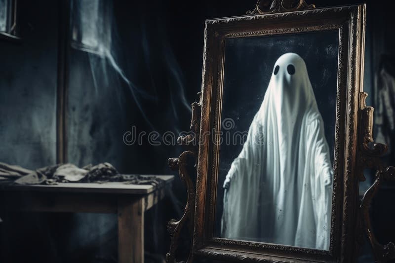 Spooky Ghost Creatures Coming Out of the Wall Created with Generative ...