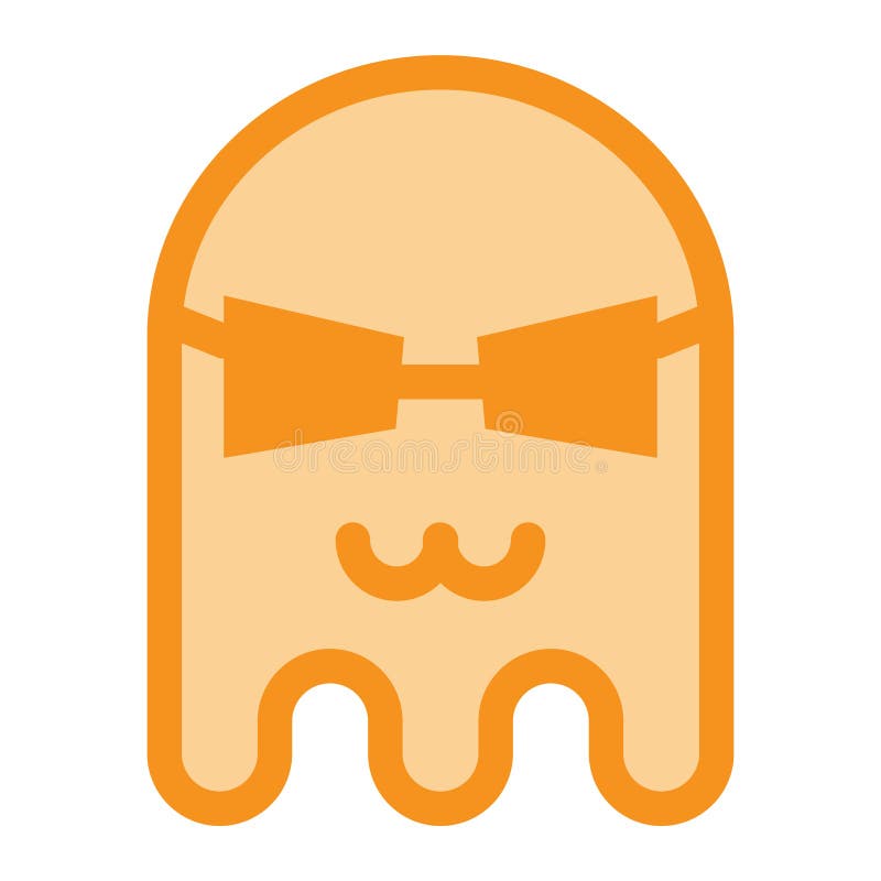 Ghost Cool Glasses Cat Mouth Uwu Face Stock Vector - Illustration of ...