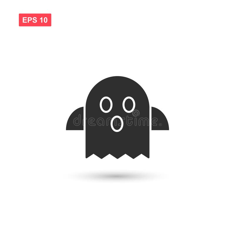 Ghost Costume Icon Vector Design Isolated Stock Vector - Illustration ...
