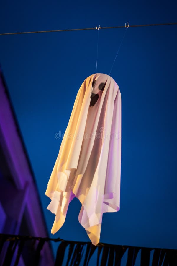 Ghost Costume Using White Cloth Stock Image - Image of fashion, costume ...