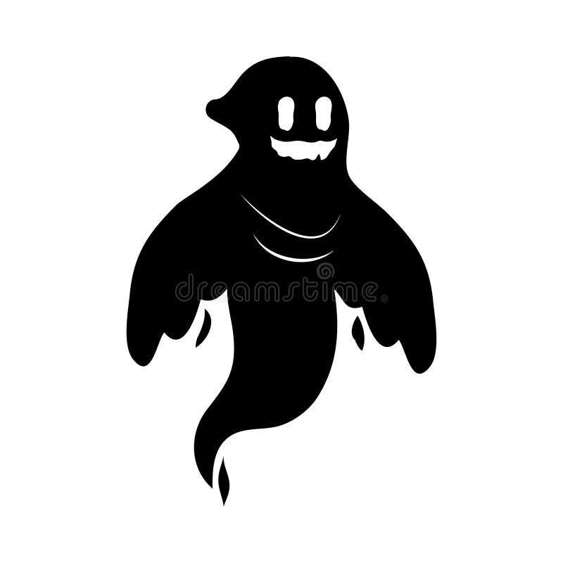 Ghost Creature Spooky Illustration Stock Vector - Illustration of scary ...