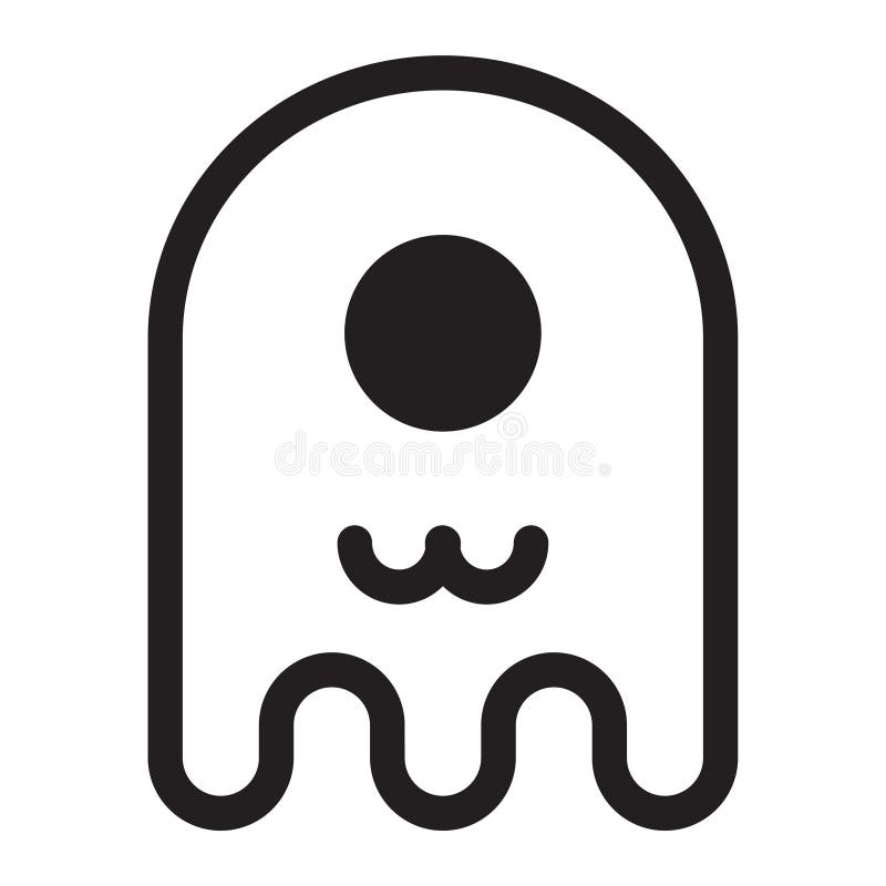 Ghost Cute One Eye stock vector. Illustration of death - 100687965