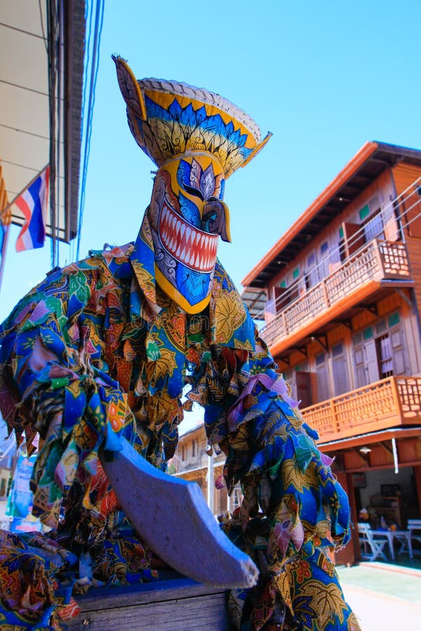Ghost Dance Culture in Chiangkhan Stock Image - Image of performing ...
