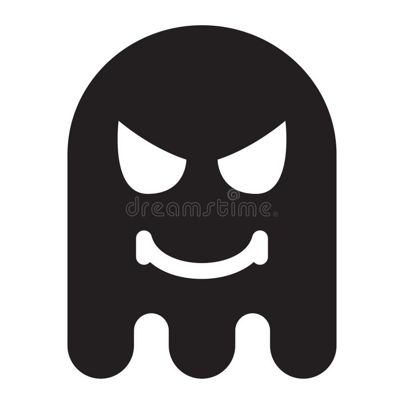 Ghost Devil Evil Smile Teeth Face Stock Vector - Illustration of dark ...