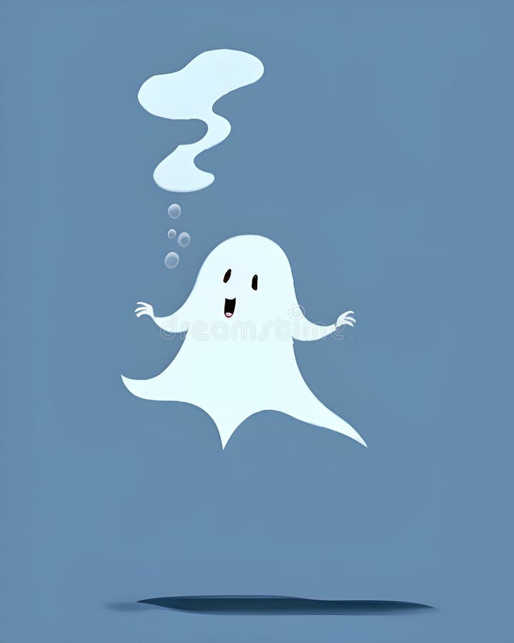 Ghost drawing stock illustration. Illustration of blue - 293198972