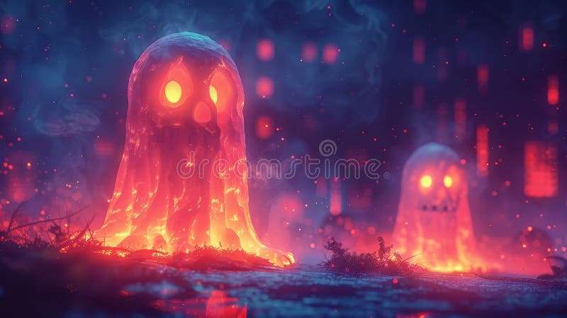 Ghost - Element for Halloween. Shadow Casting As Decoration on a Banner ...