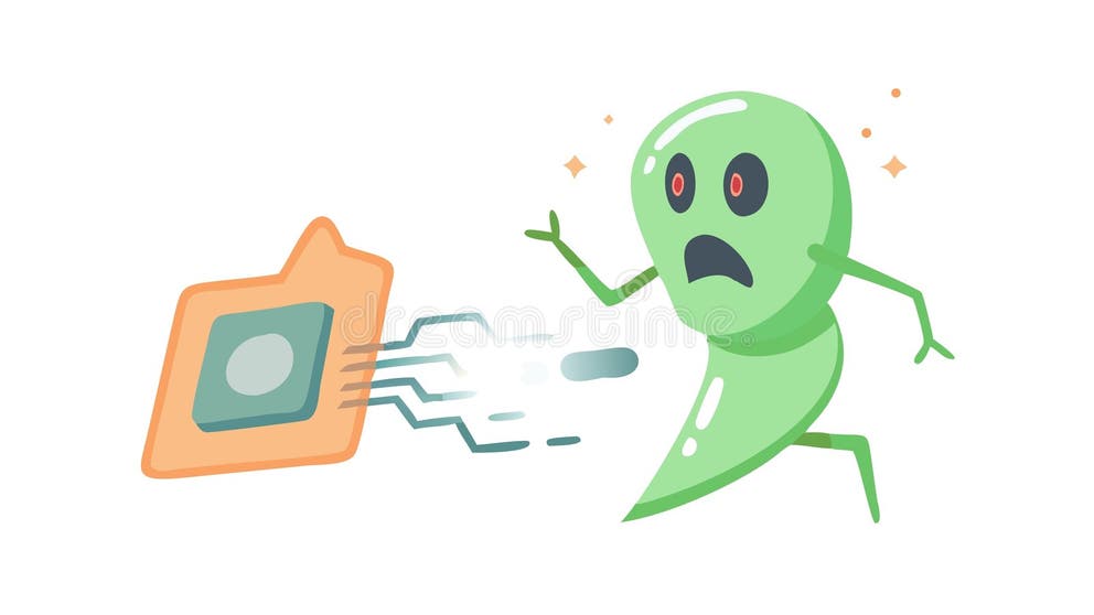 Ghost Escaping from Screen Fun, Vector Design Generative AI Stock ...