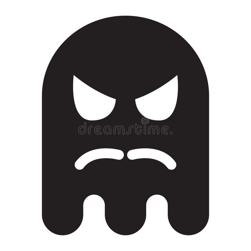 Ghost Evil Devil Angry Mustache Face Stock Vector - Illustration of ...