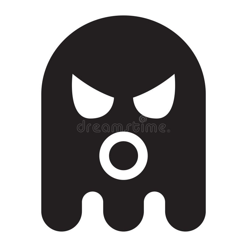 Ghost evil wow angry face stock vector. Illustration of evil - 100742722