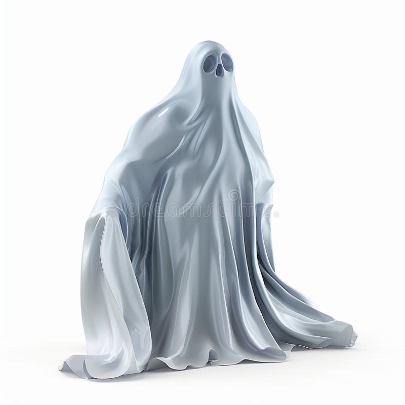 A Ghost Figure with Flowing Design, Perfect for Halloween Decor Stock ...
