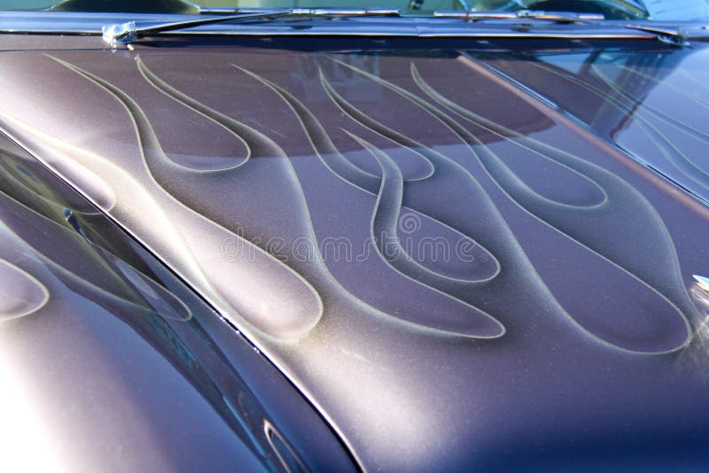 Ghost Flames stock photo. Image of blue, chrome, vintage - 55076290