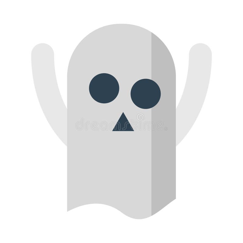Ghost Flat Clipart Vector Illustration Stock Vector - Illustration of ...